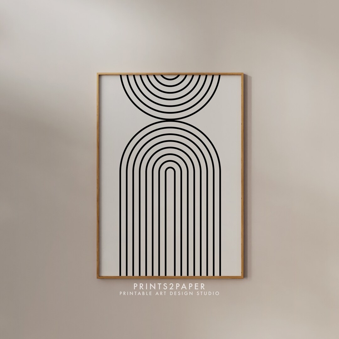 Geometric Rainbow Print Abstract Art Boho Print Poster - Etsy