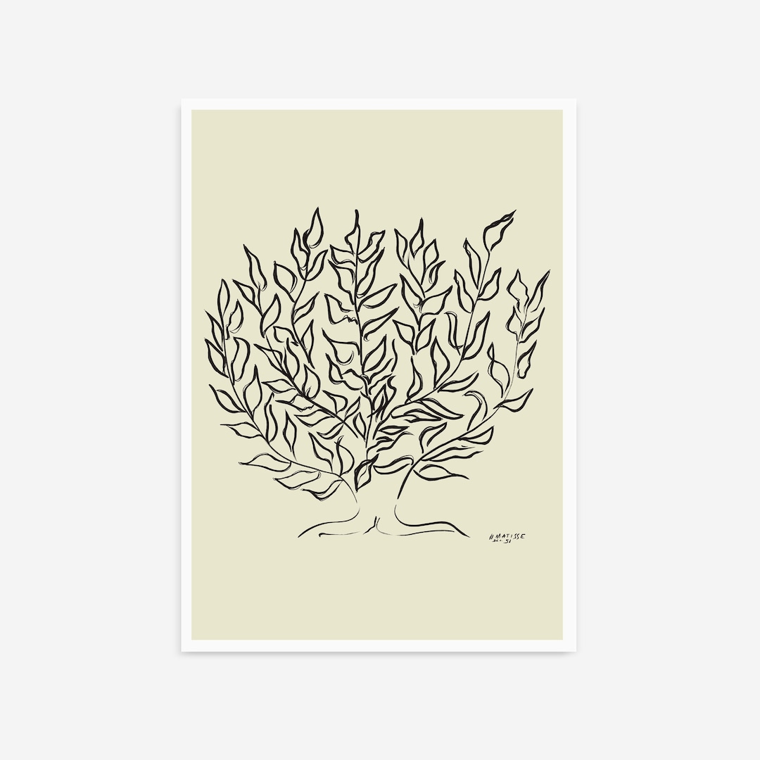 Vintage Tree Sketch, Henri Matisse, Antique Botanical Drawing ...
