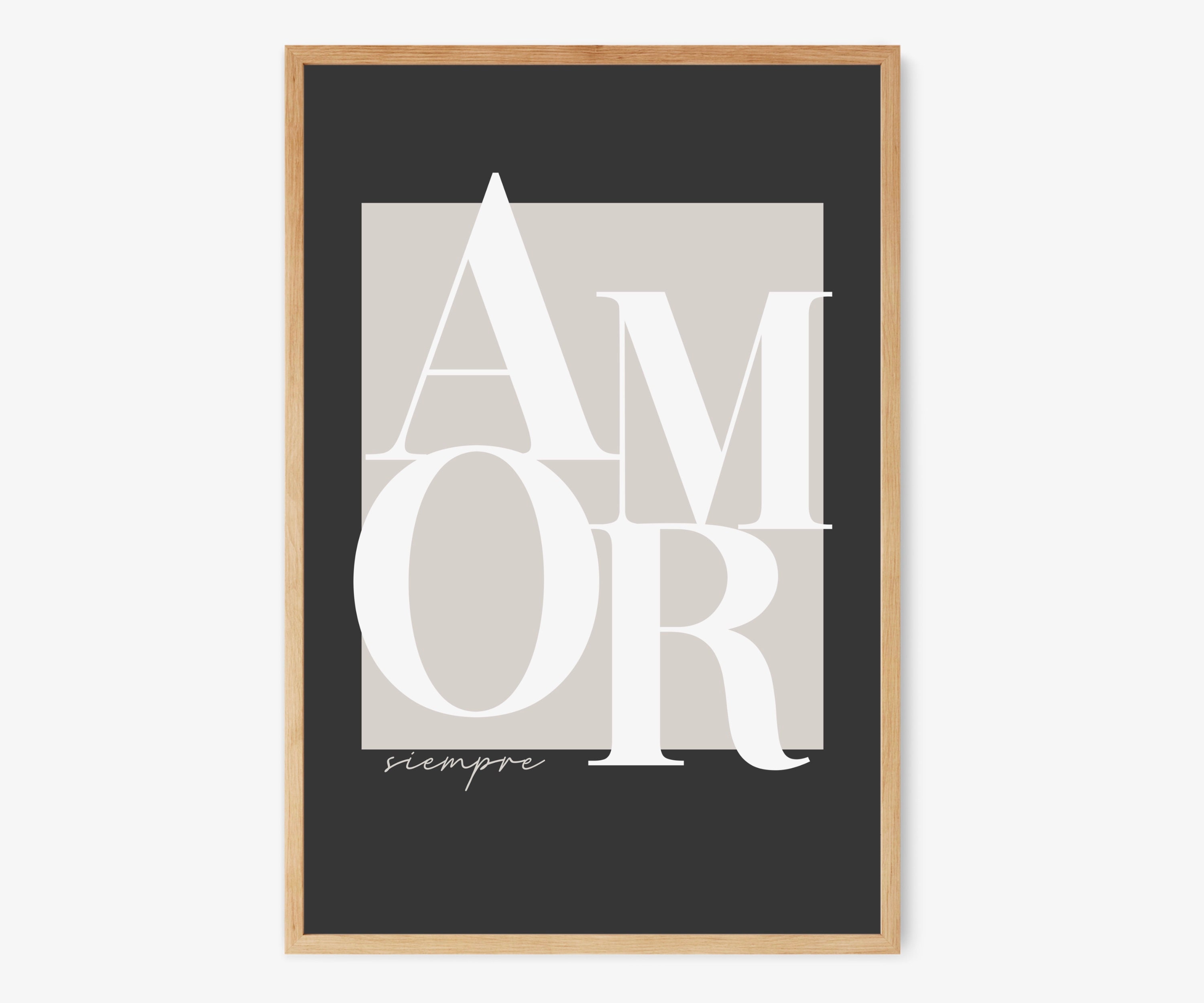 Amor Print Love Quote Typography Print Spanish Word Art | Etsy