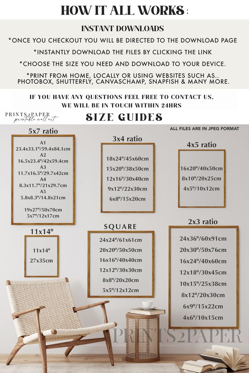 MEGA Bundle, Modern Gallery Wall, PRINTABLE Wall Art, Set of 14 ...