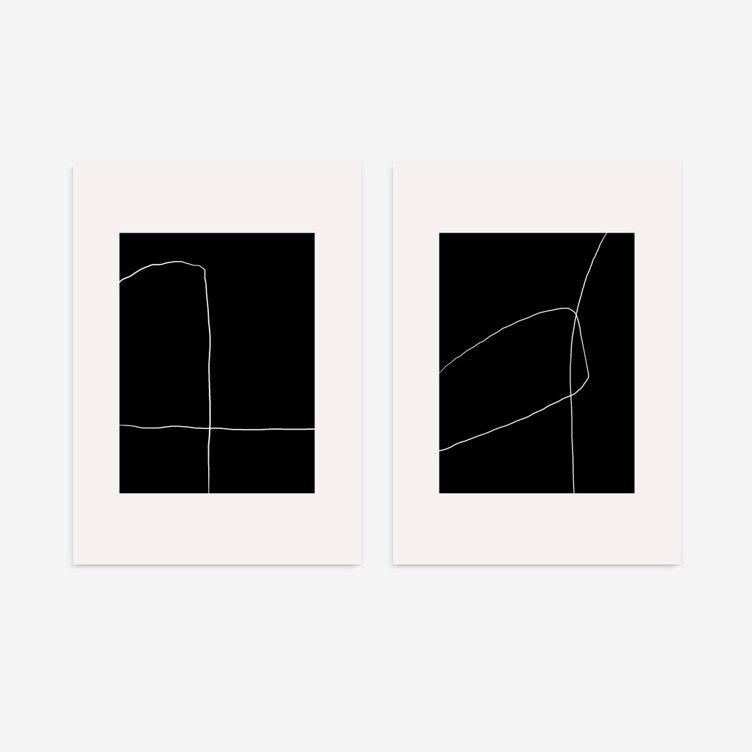 Contemporary Abstract Print Set, PRINTABLE Wall Art, Minimalist Decor ...