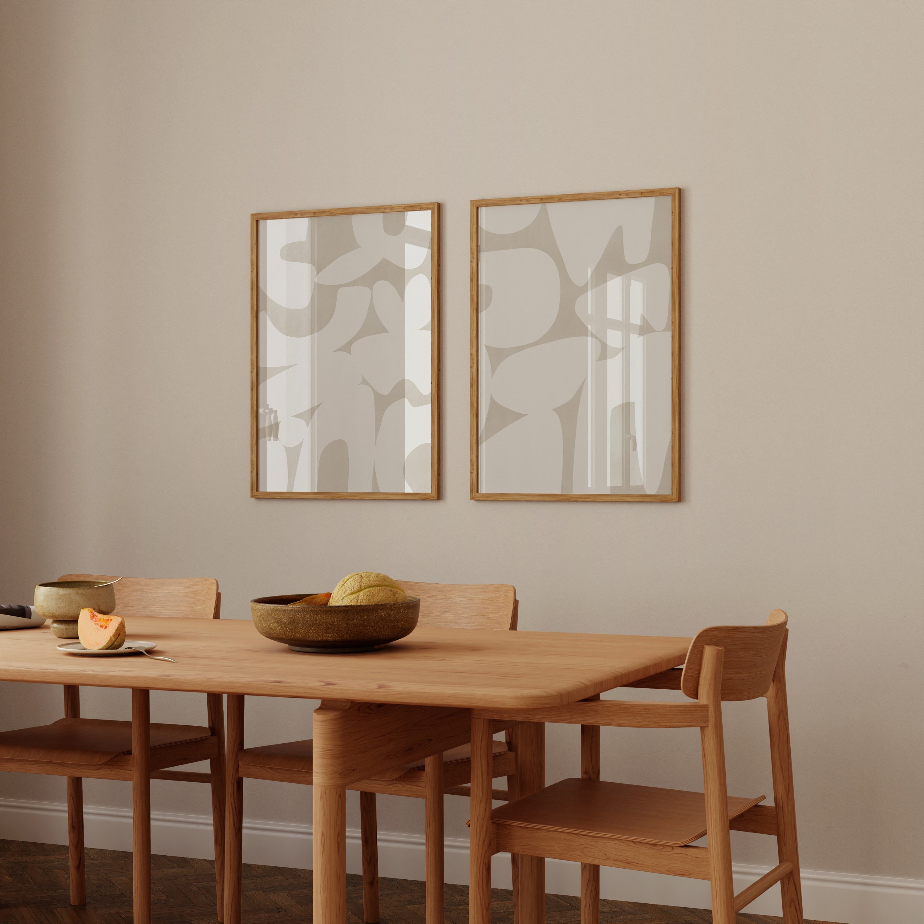 Neutral Abstract Art Print Neutral Gallery Wall Set - Etsy