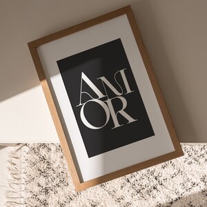 Amor Print Love Quote Typography Print Spanish Word Art - Etsy