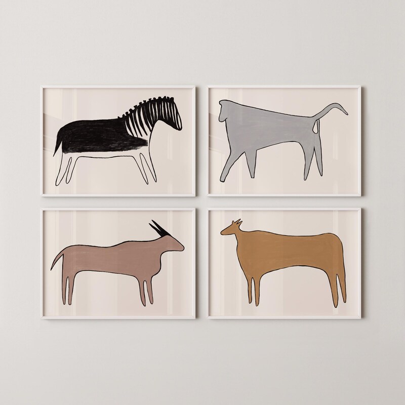 Abstract Animal Art - Etsy