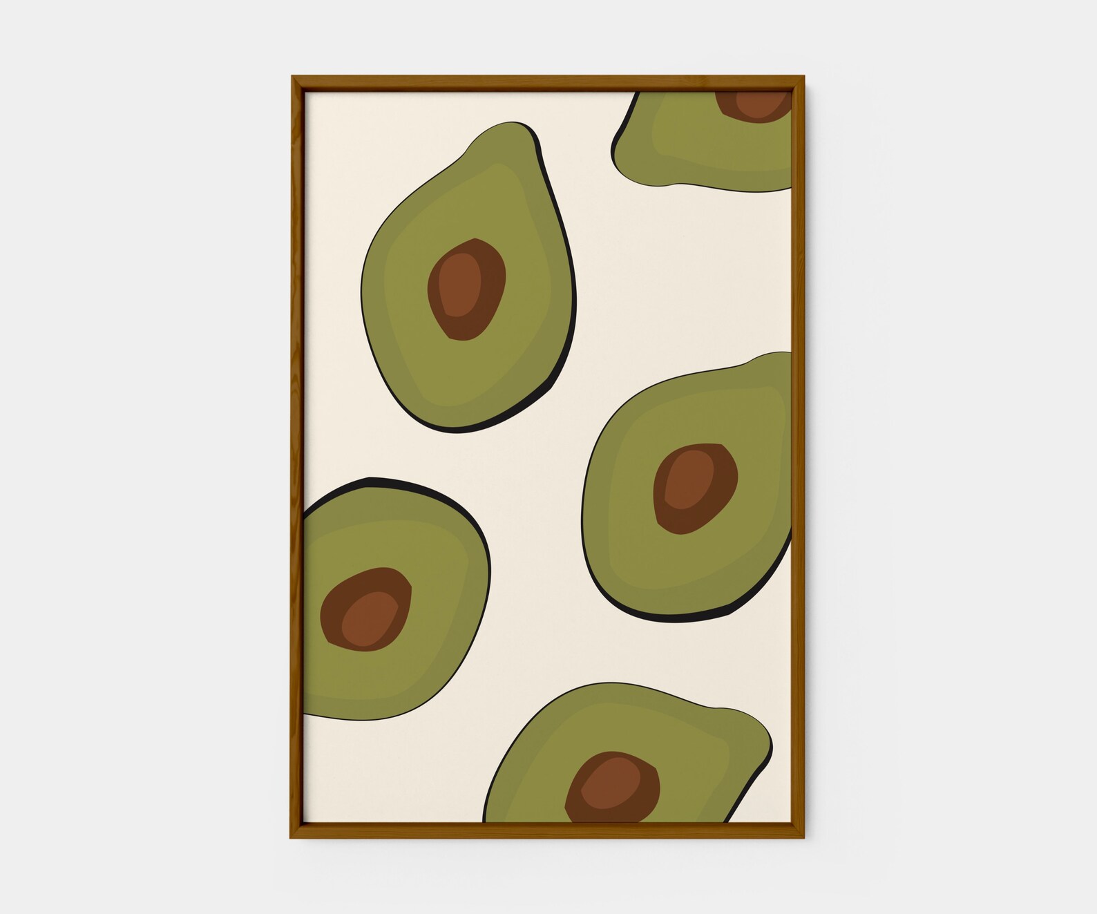 Avocado Print Avocado Kitchen Print Green Wall Art Fruit | Etsy