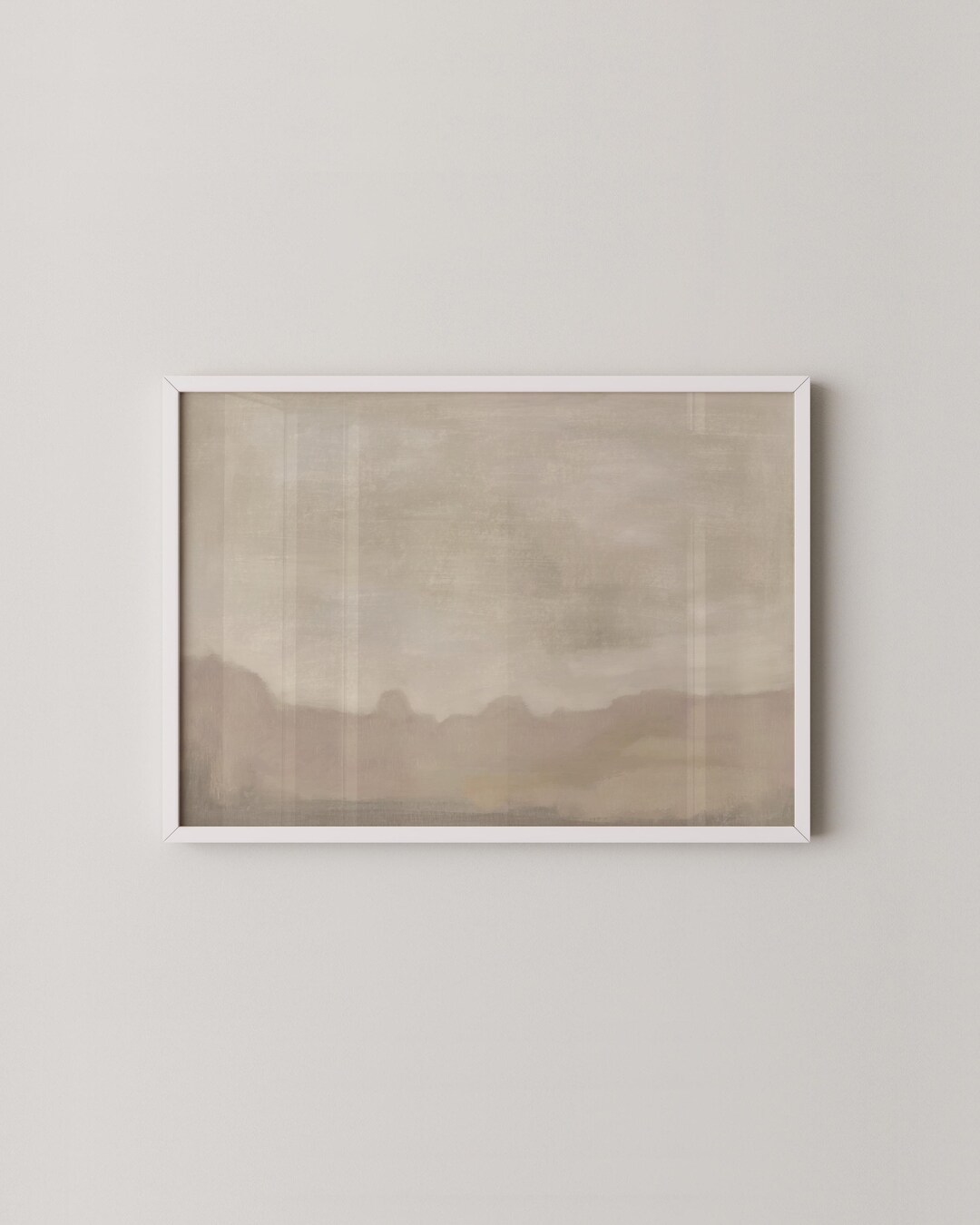 Original Minimalist Soft Landscape Art Print | Neutral Toned Abstract ...