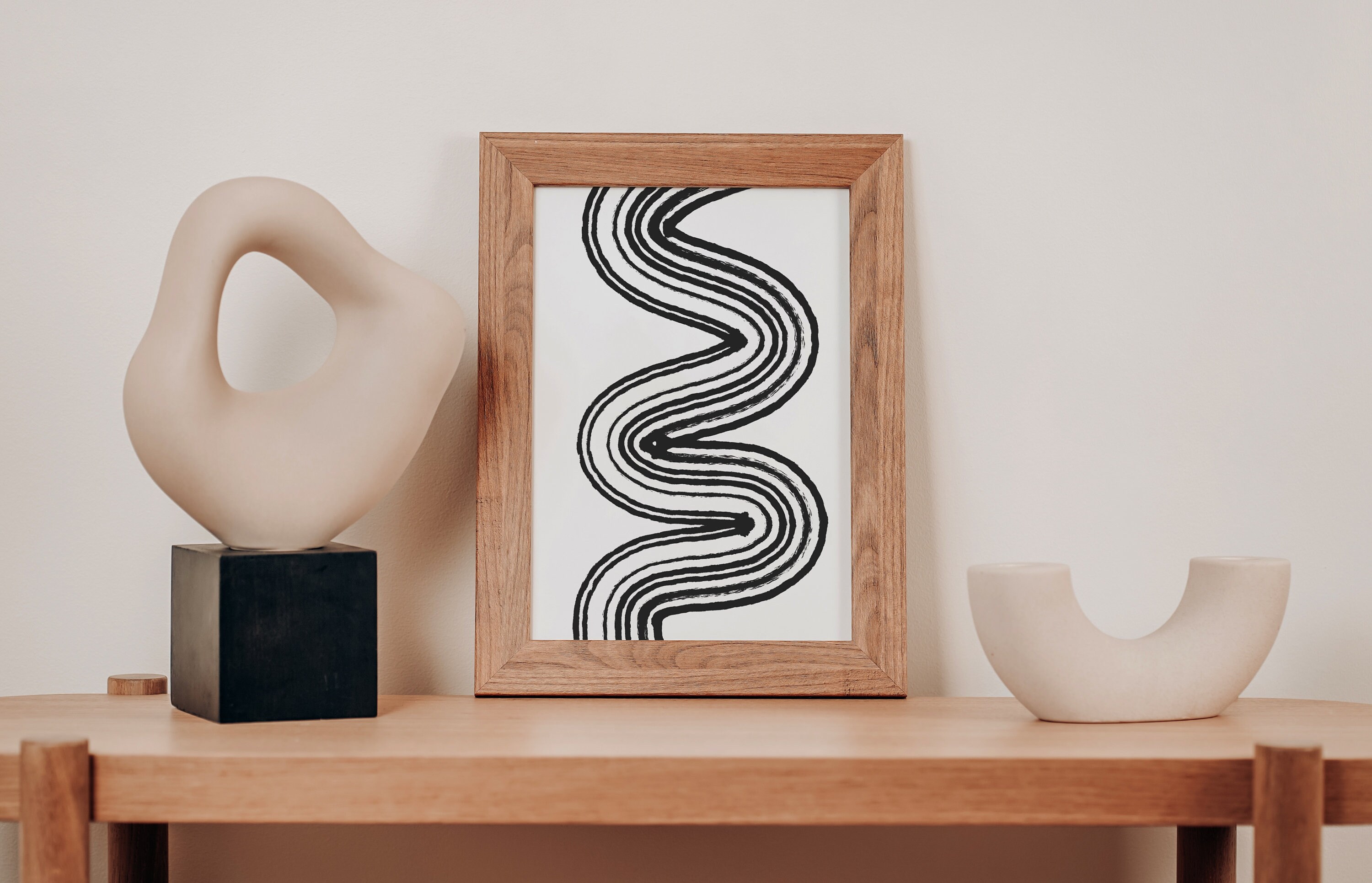 Black Abstract Art Print Black and White Abstract Art | Etsy