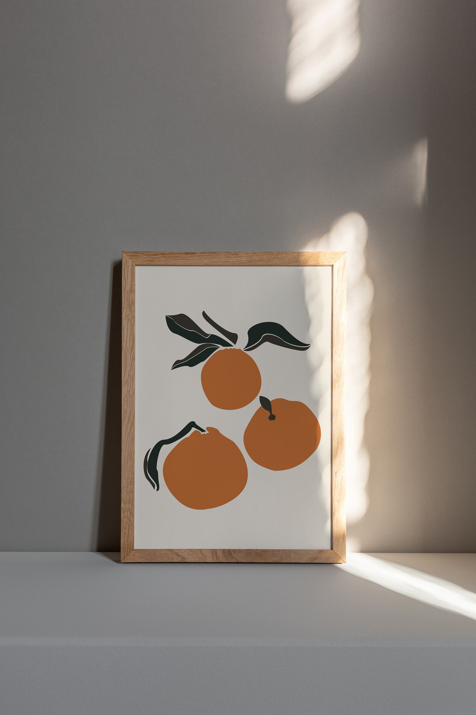 Orange Print Orange Kitchen Print Orange Wall Art Fruit | Etsy