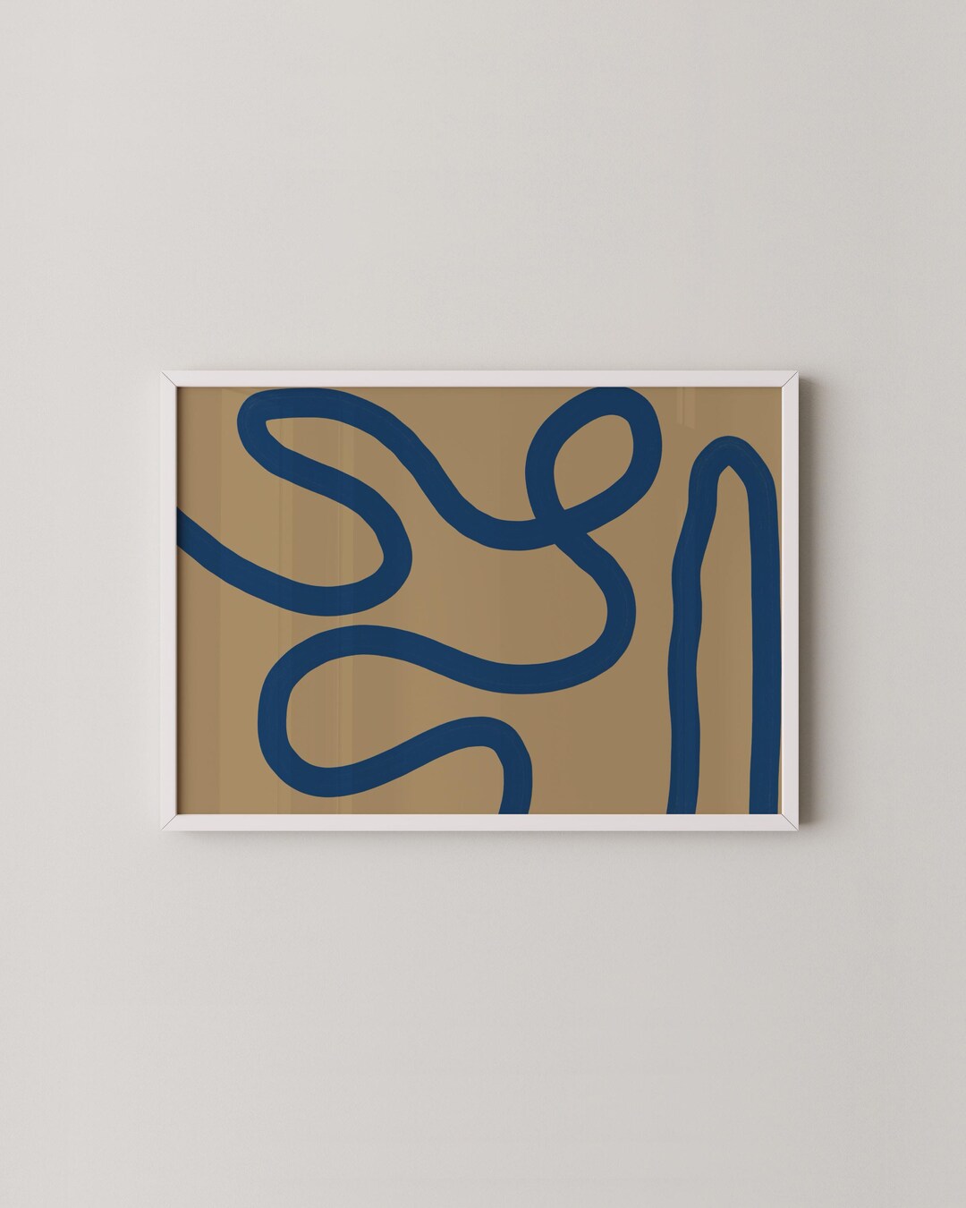 Abstract Line Art | Minimalist Blue Line Drawing | Modern Wall Art ...