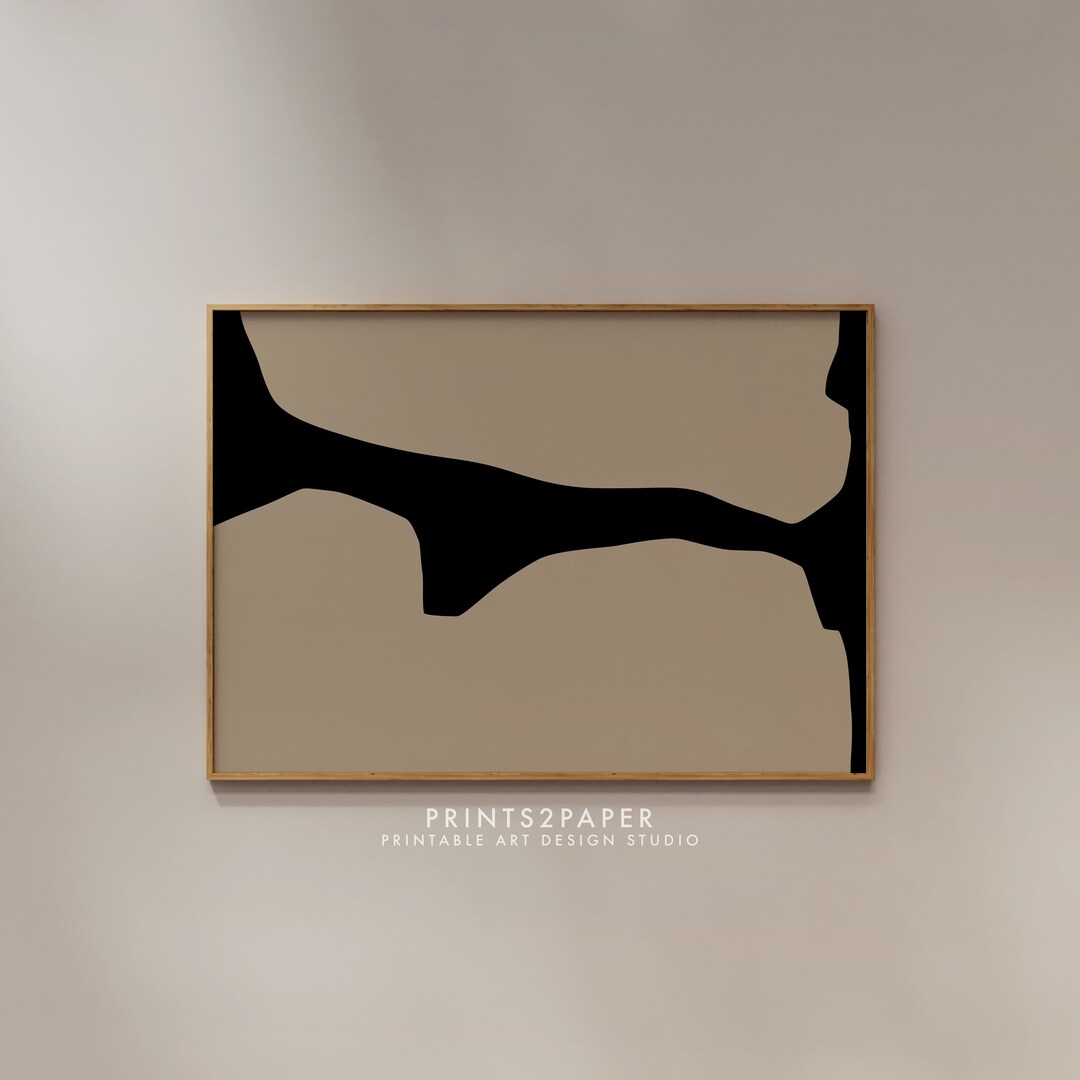Black Abstract Art Print, Black and White Abstract Art, Printable Art ...