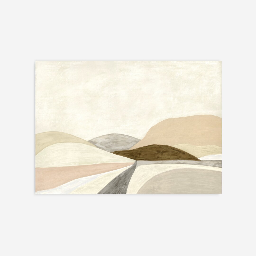 Earth Tones, Landscape Painting, PRINTABLE Wall Art, Muted Tones ...