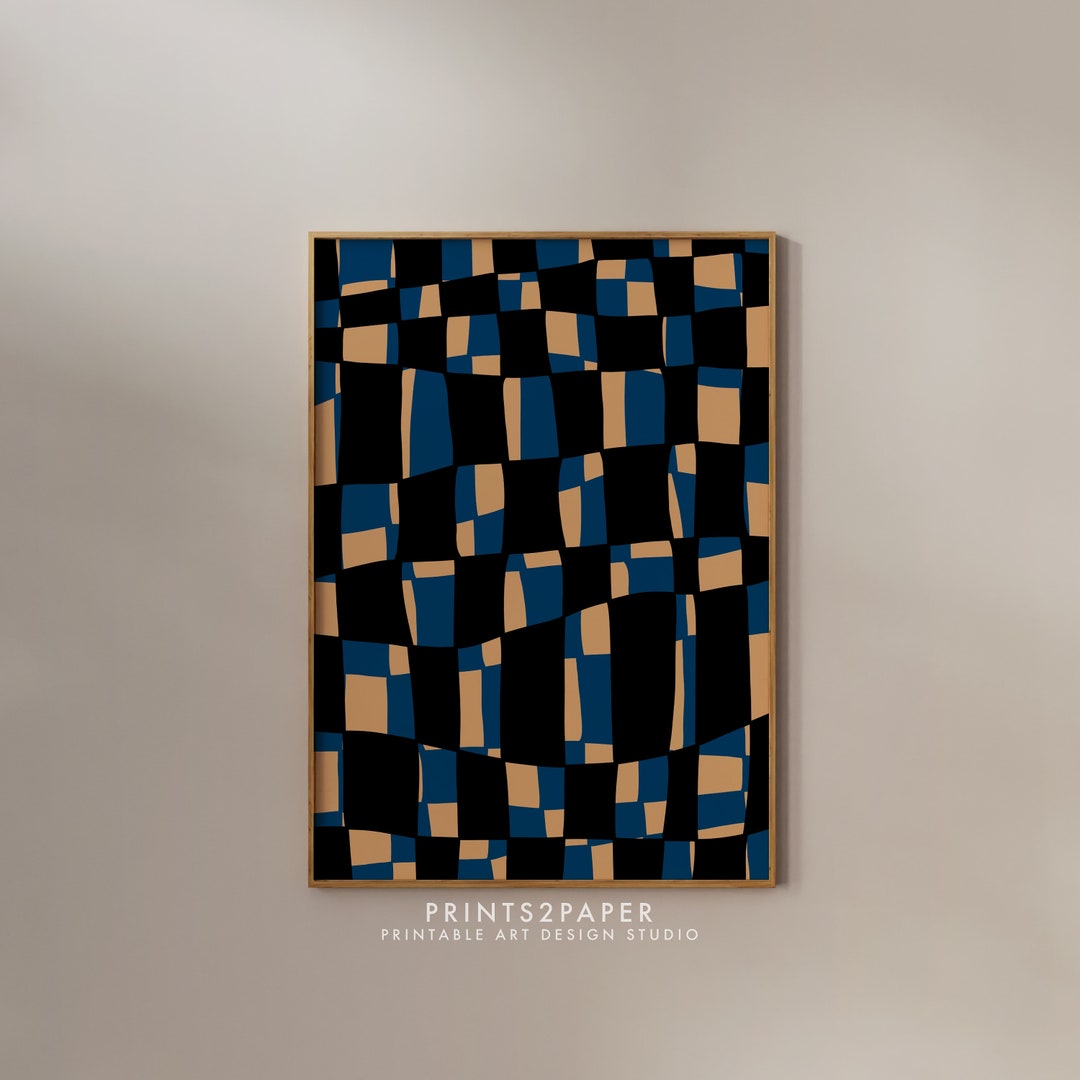 Navy Abstract Art, Contemporary Decor, PRINTABLE Wall Art, Square ...