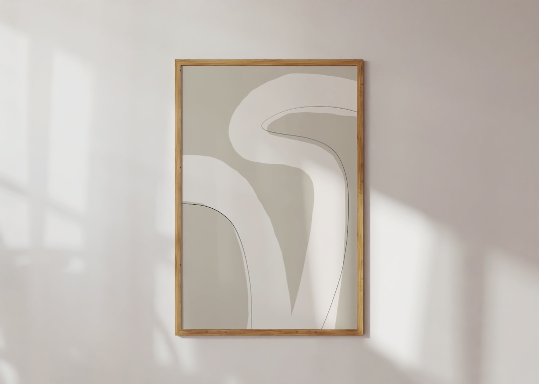 Neutral Abstract Art Print Shape Abstract Art Printable Art - Etsy