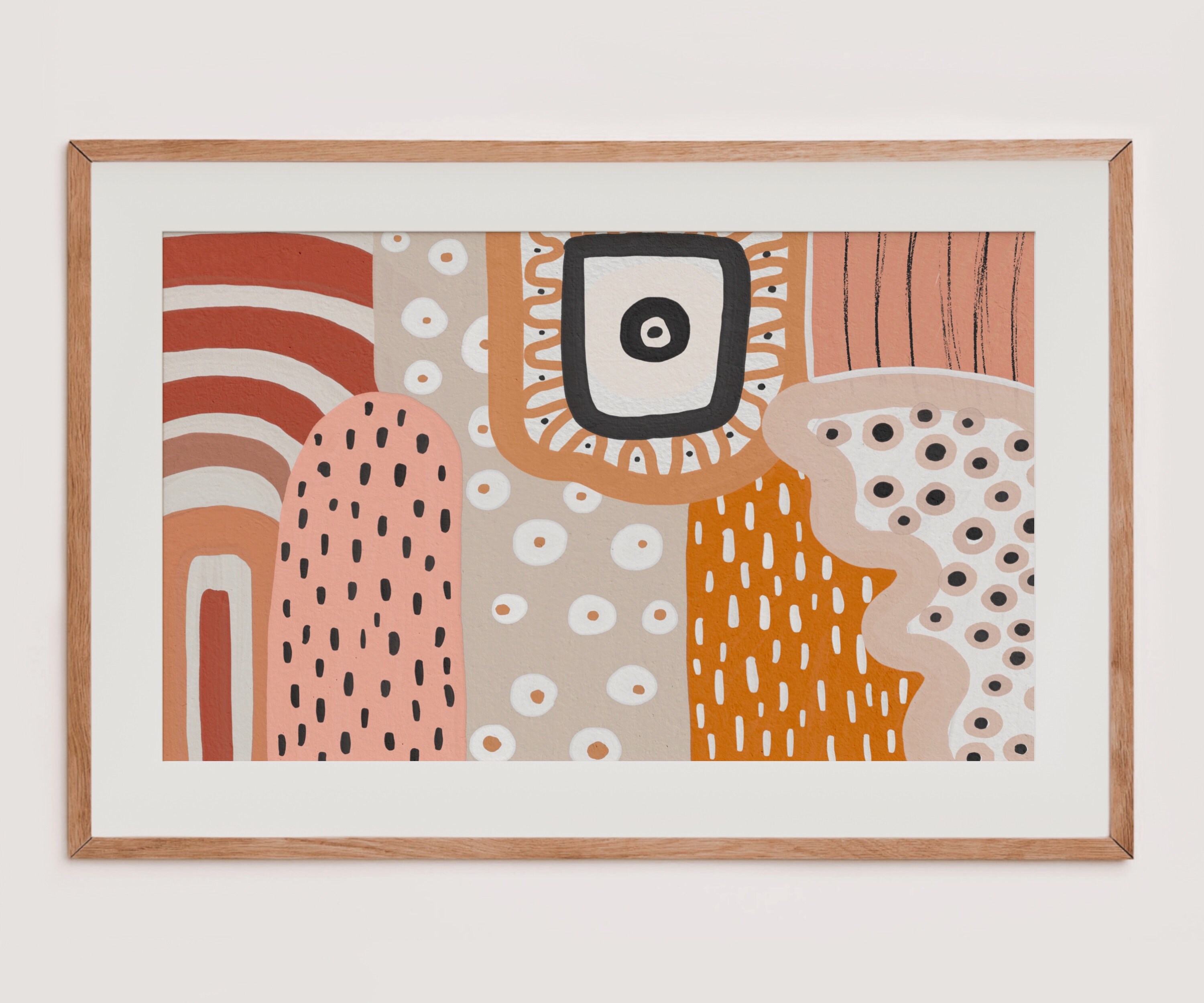 Boho Abstract Art Print Shape Art Printable Art Gallery | Etsy