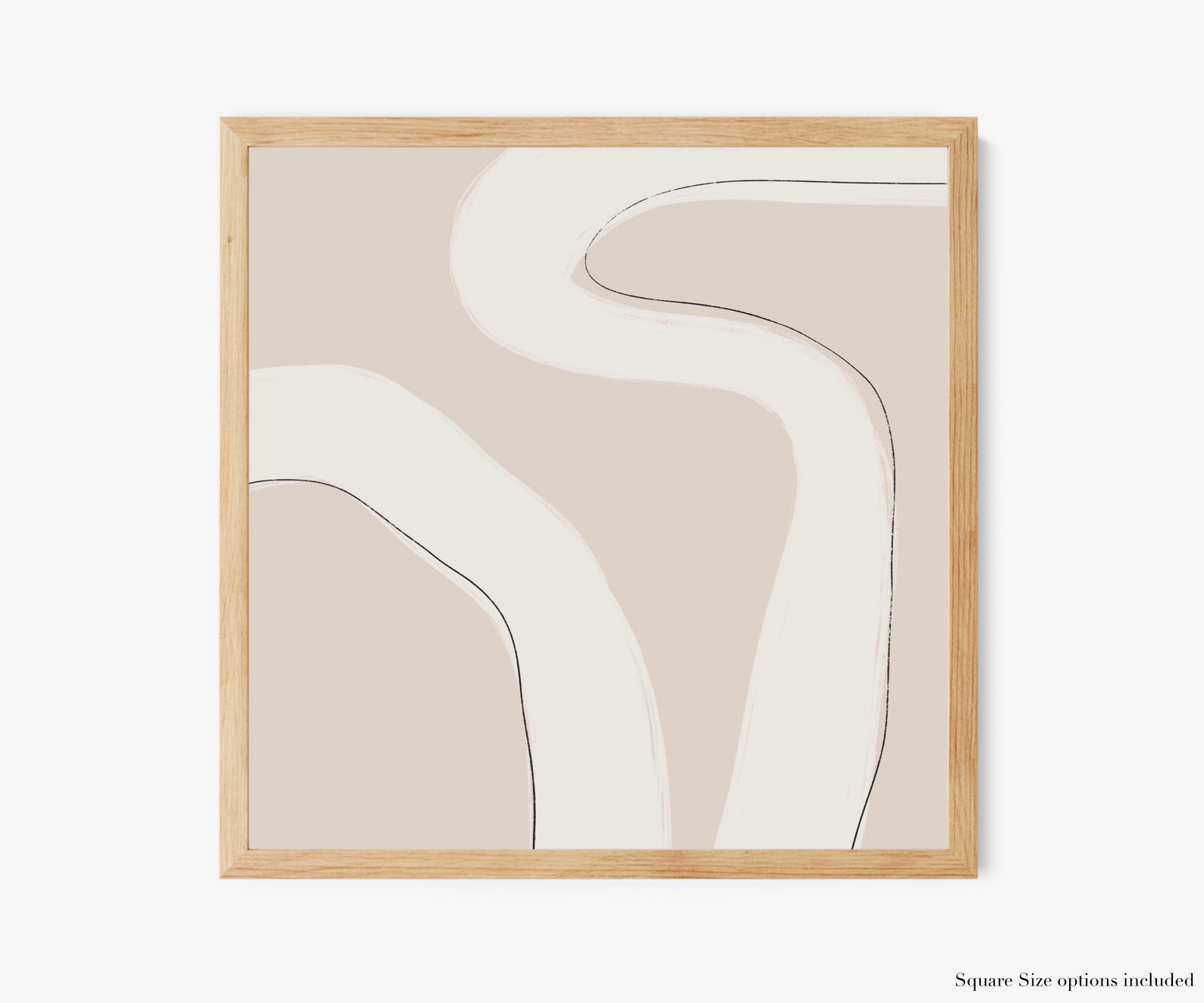 Neutral Abstract Art Print Shape Abstract Art Printable Art | Etsy