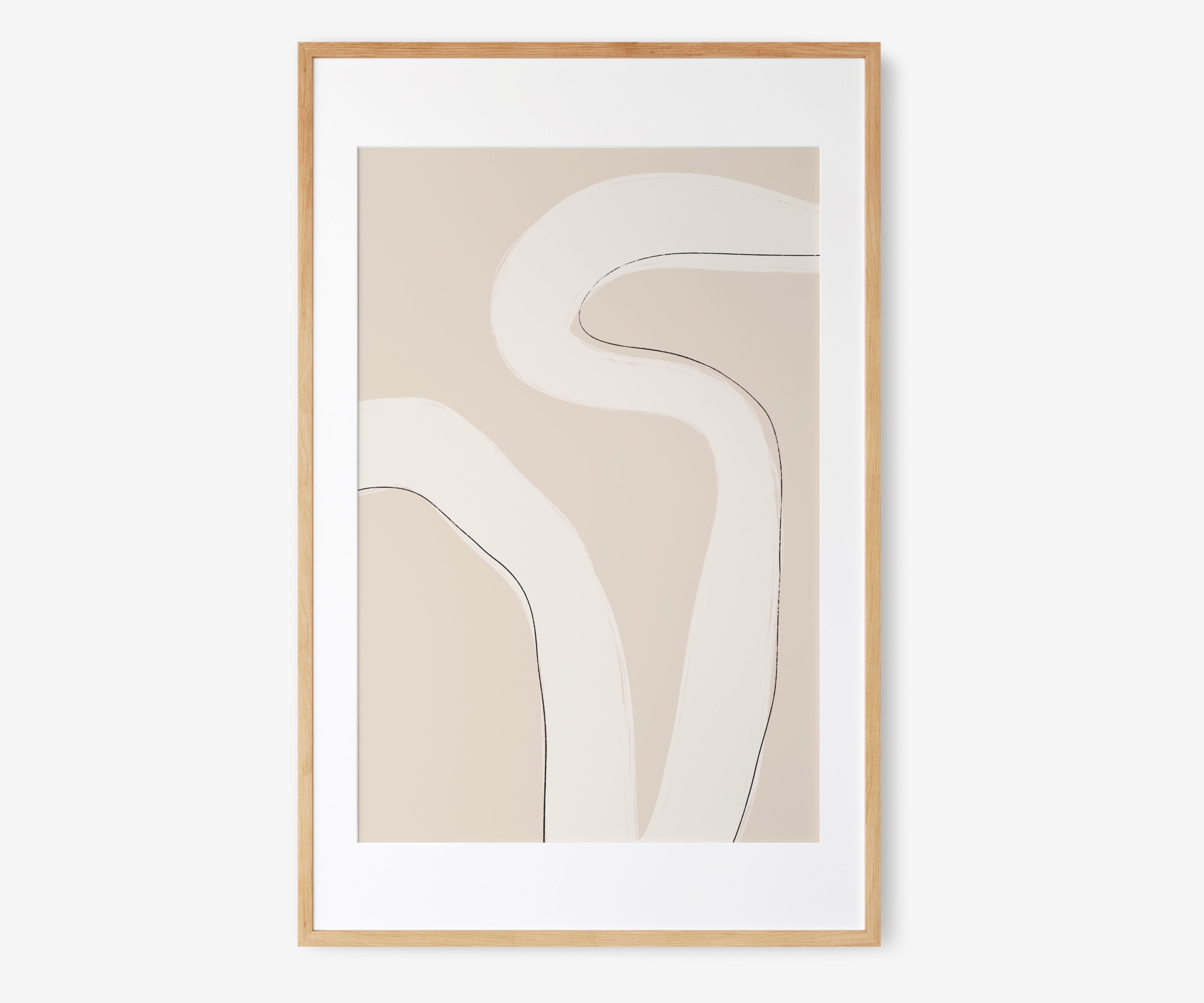 Neutral Abstract Art Print Shape Abstract Art Printable Art | Etsy