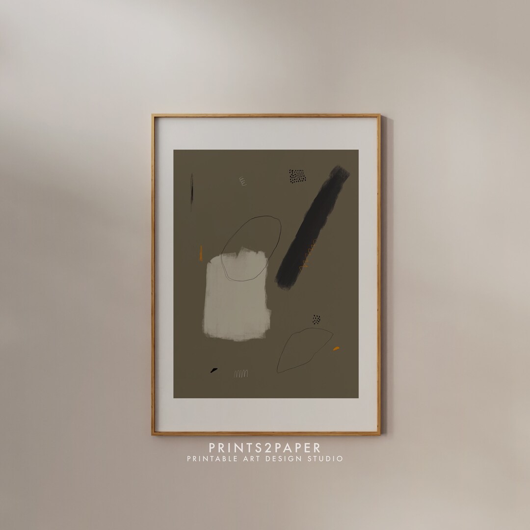 Neutral Abstract Art Print, Shape Abstract Art, Printable Art, Gallery ...