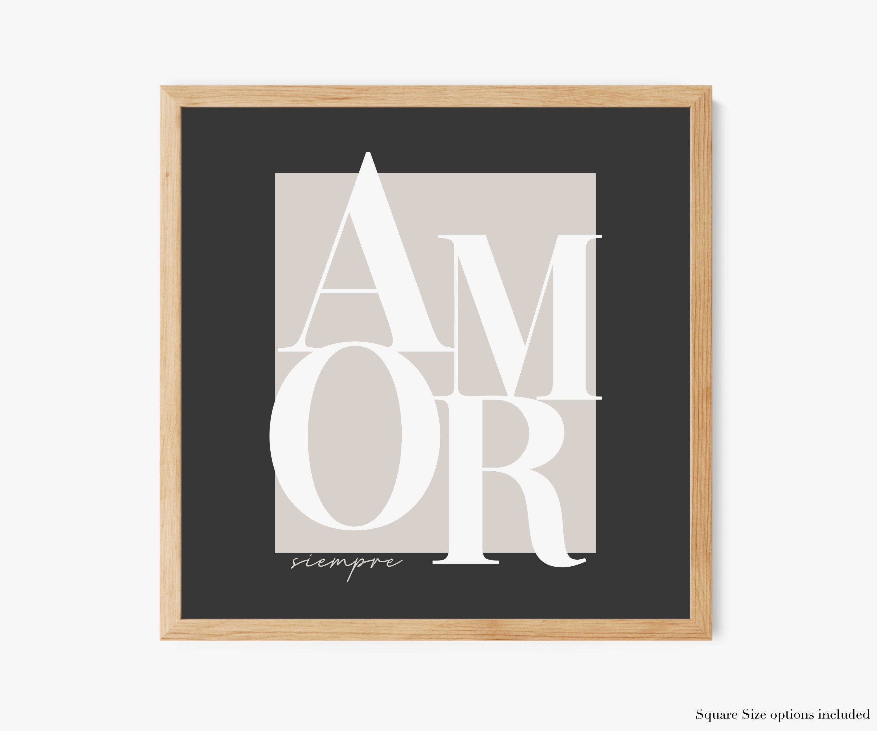 Amor Print Love Quote Typography Print Spanish Word Art | Etsy