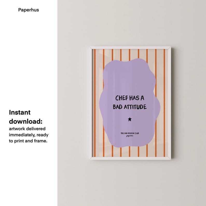 The Bad Review Club | Handmade Posters | Kitchen & Dining | Funny ...