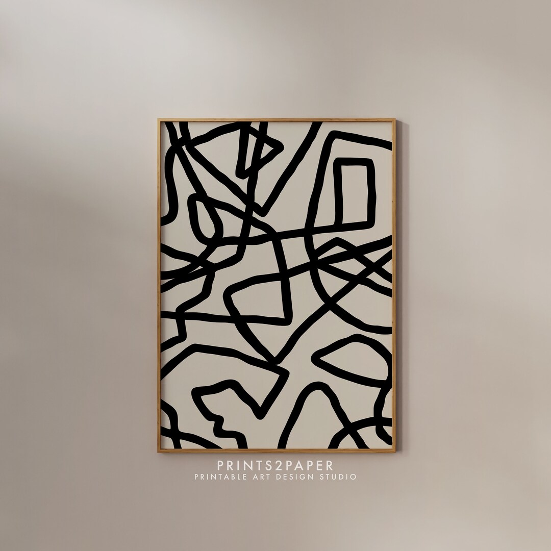 Black Abstract Art Print, Black Abstract Art, Printable Art, Gallery ...