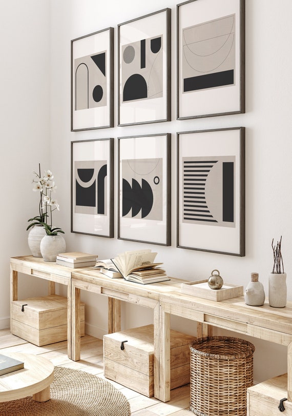 Geometric Shapes Geometric Print Set Printable Wall Art Set - Etsy