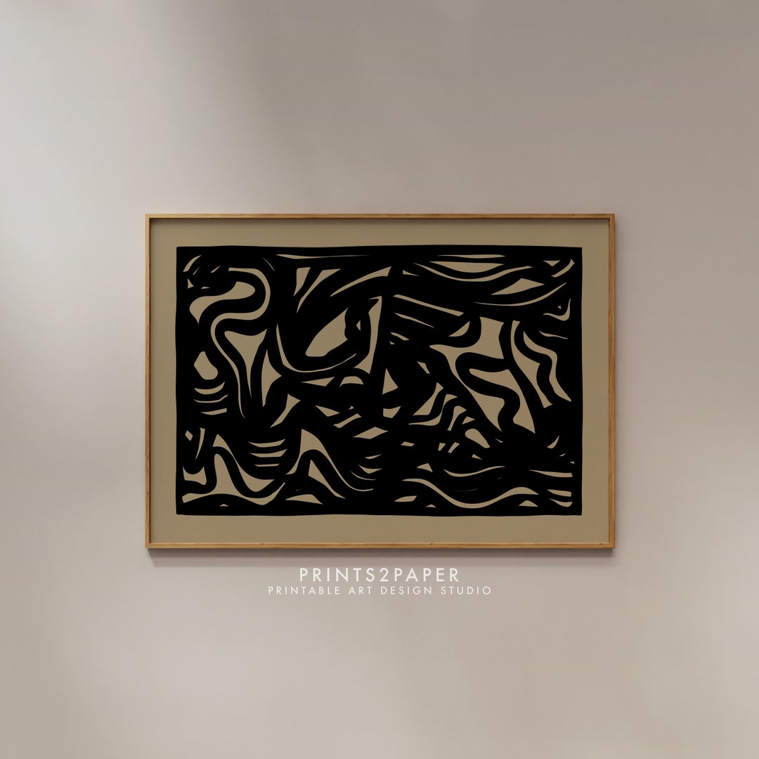 Black Abstract Art Print, Black Abstract Art, PRINTABLE Art, Gallery ...
