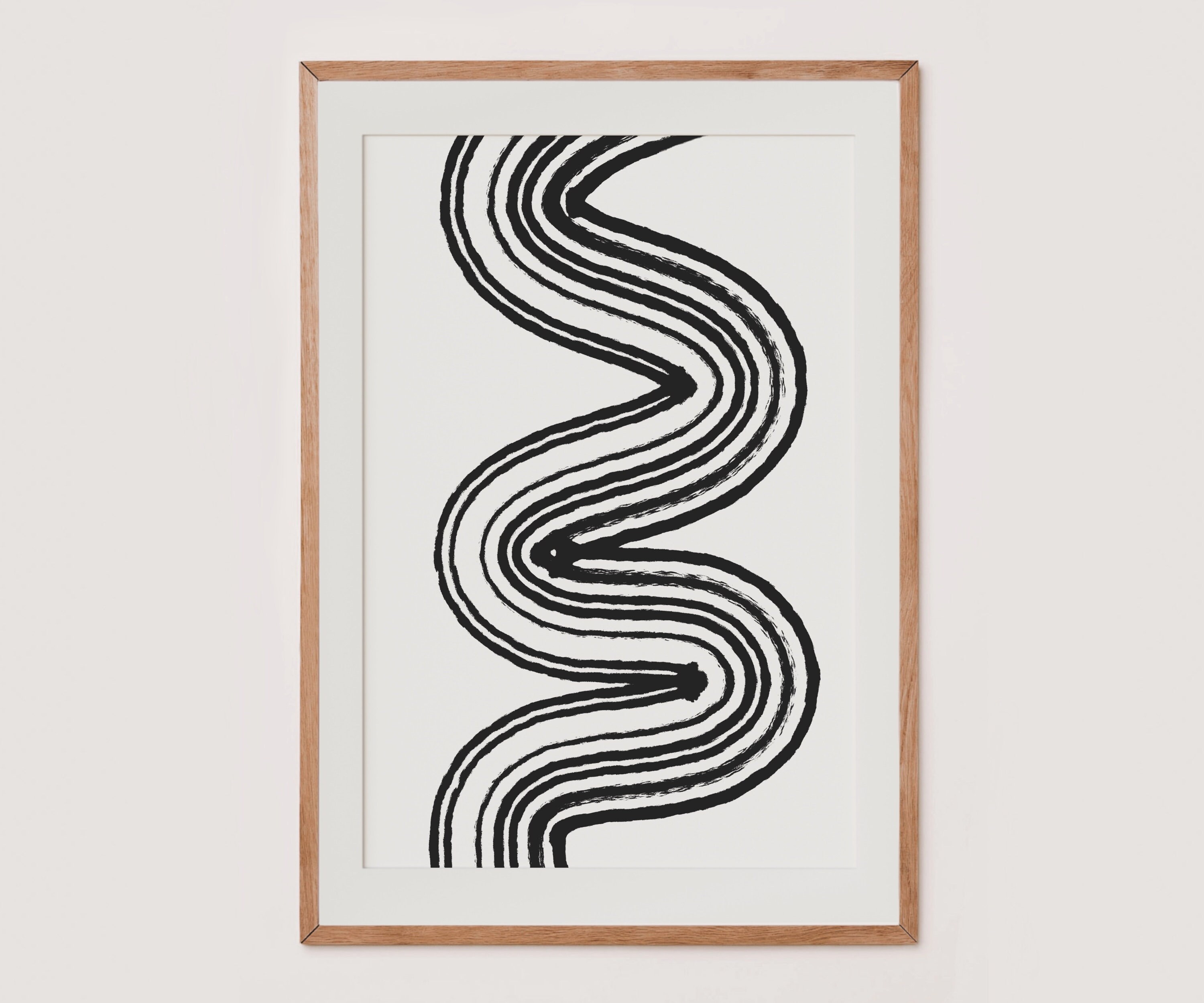 Black Abstract Art Print Black and White Abstract Art | Etsy