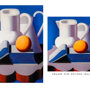 Still Life Print Blue Abstract Art Contemporary Decor - Etsy