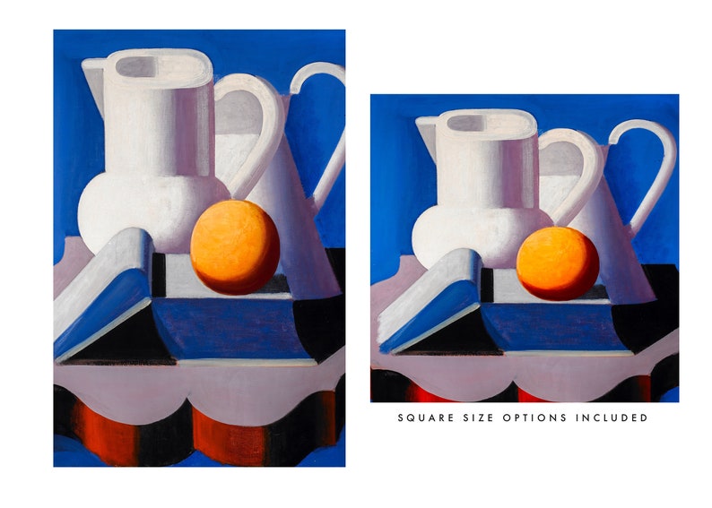 Still Life Print Blue Abstract Art Contemporary Decor - Etsy