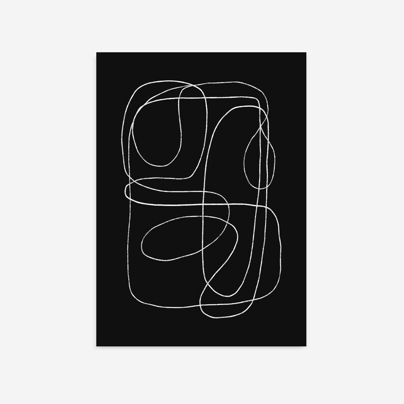 Black Abstract Art Print, Black Abstract Art, Printable Art, Gallery ...