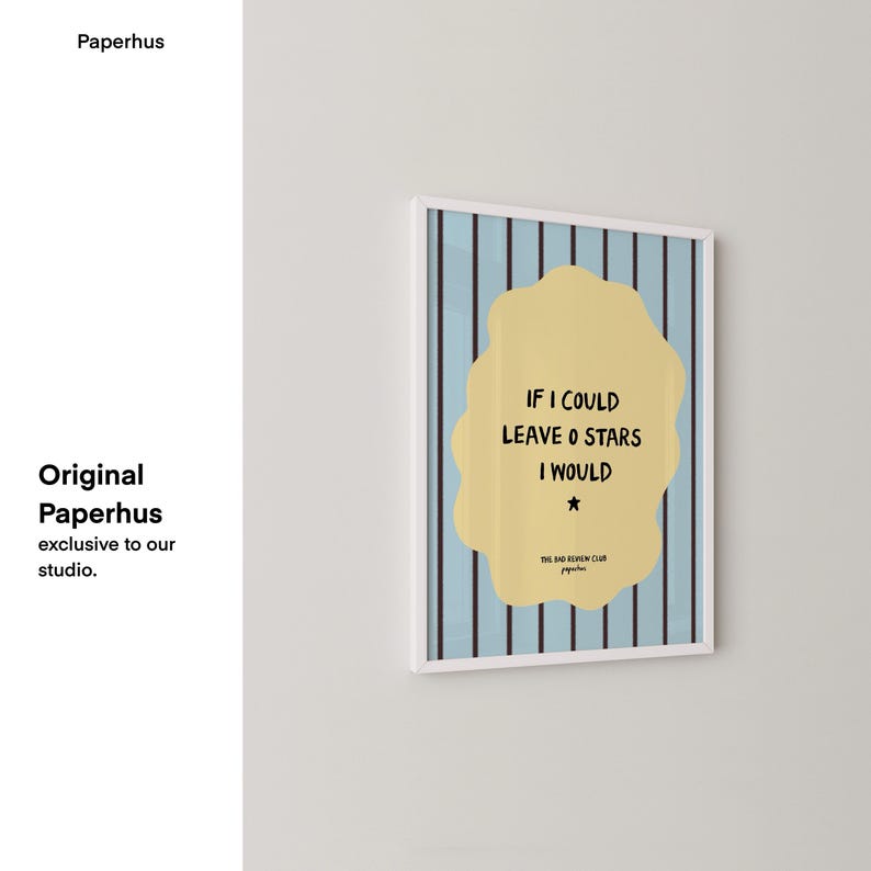 The Bad Review Club | Handmade Posters | Kitchen & Dining | Funny ...