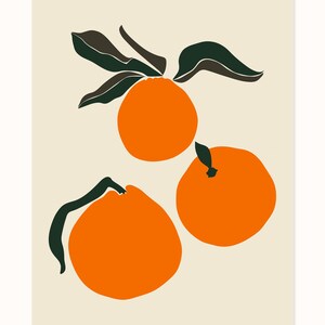 Orange Print Orange Kitchen Print Orange Wall Art Fruit - Etsy