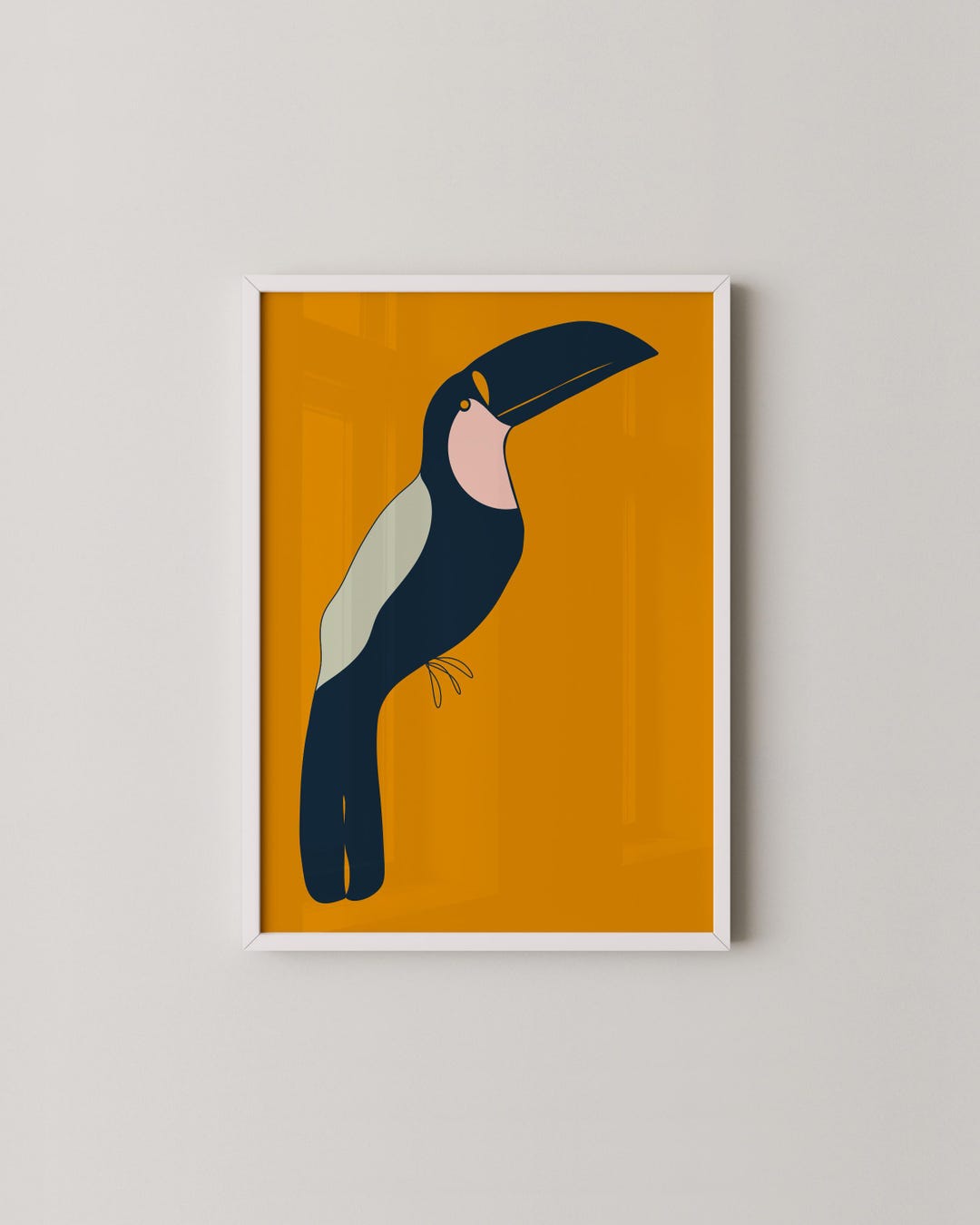 Toucan Art Print | Bold Tropical Illustration | Vibrant Kids Room Decor ...