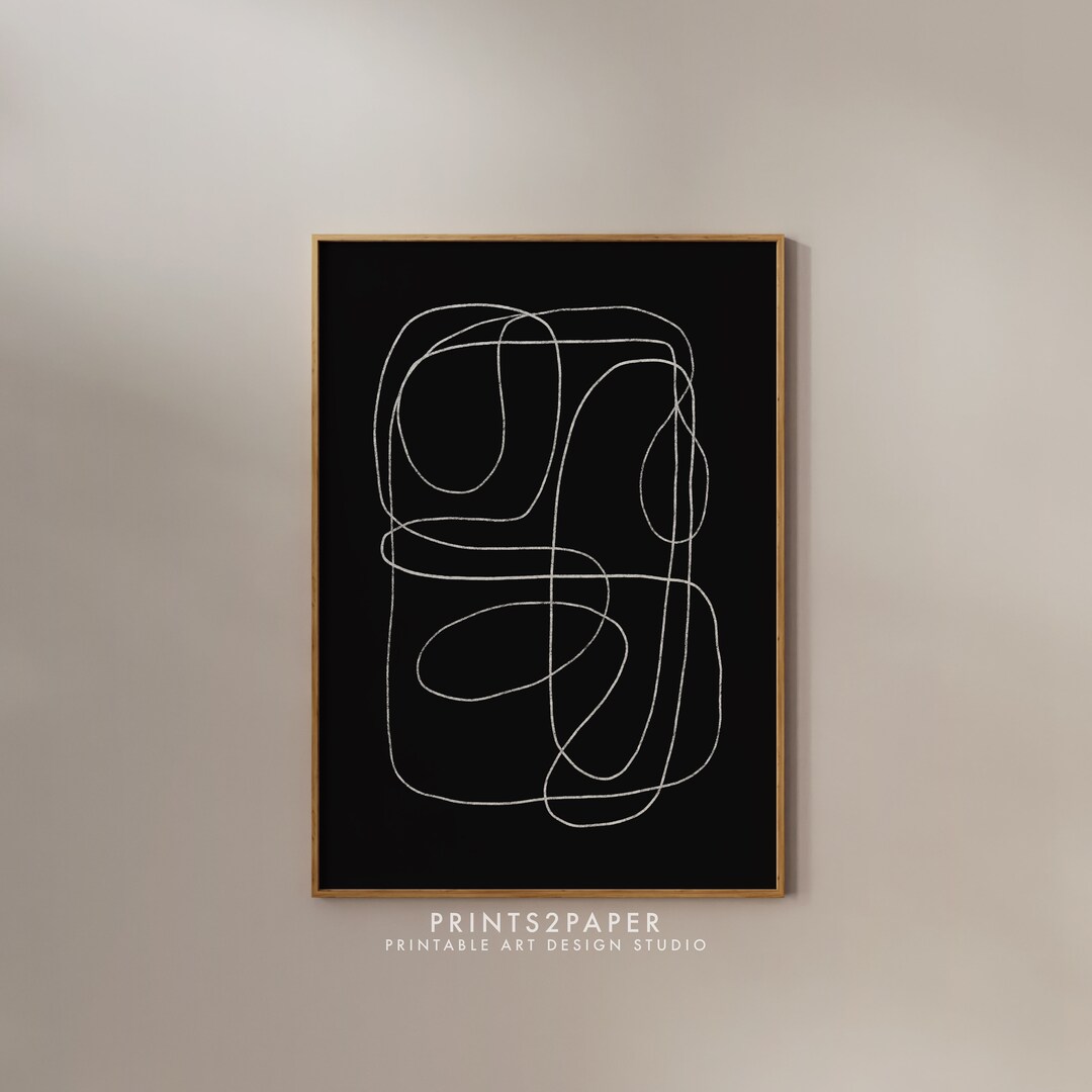 Black Abstract Art Print, Black Abstract Art, Printable Art, Gallery ...