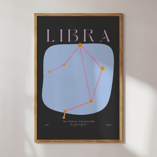Libra Constellation Art Print Star Sign Print Horoscope - Etsy