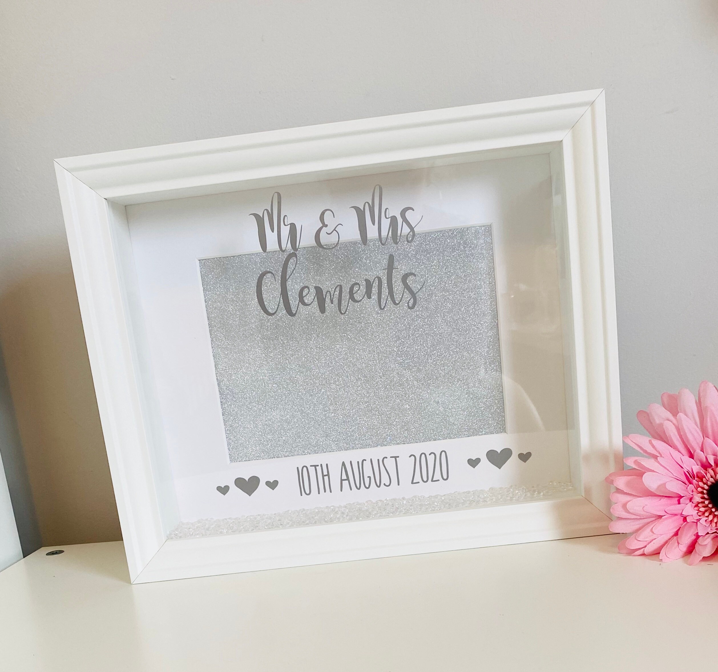 Personalised wedding photo frame wedding gift | Etsy