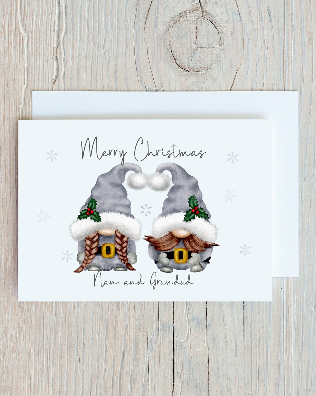 Personalised Couple Gonk Christmas Card - Etsy UK