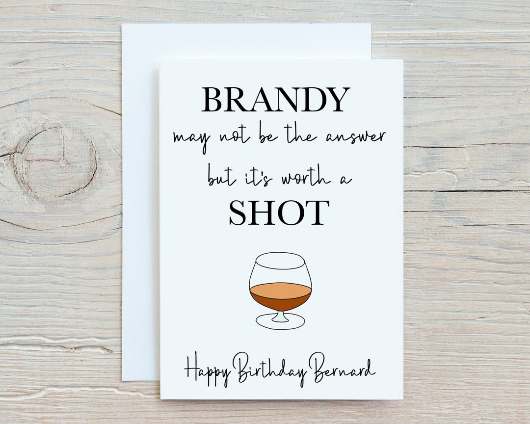 Personalised Brandy Birthday Card - Card for Him - Etsy