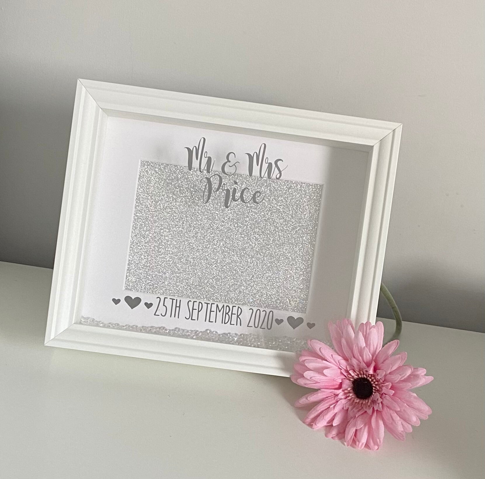 Personalised wedding photo frame wedding gift | Etsy
