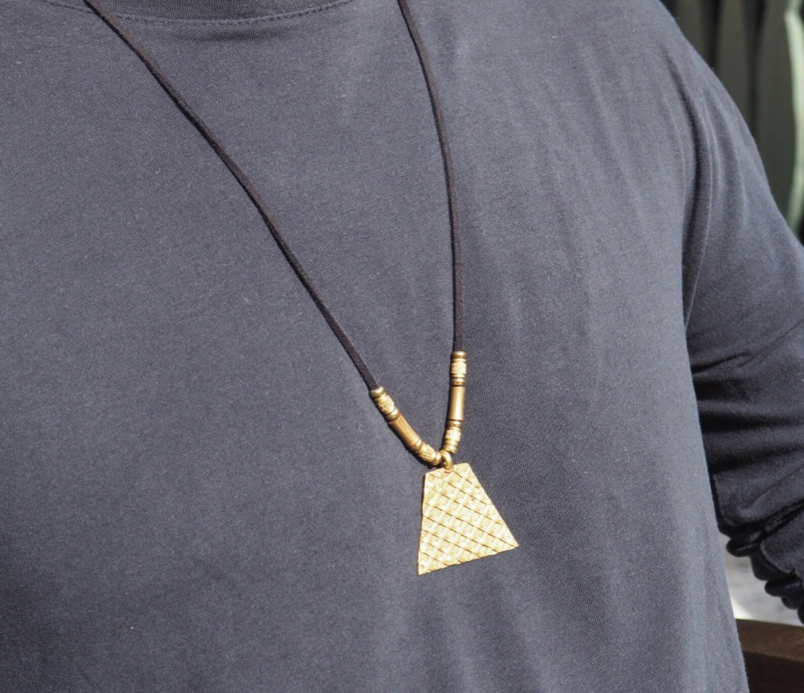 Brass Pendant Necklace African Brass Pendant Pendant - Etsy