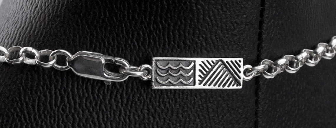 Sterling Silver Chain Necklace Red Pendant on Silver Chain - Etsy