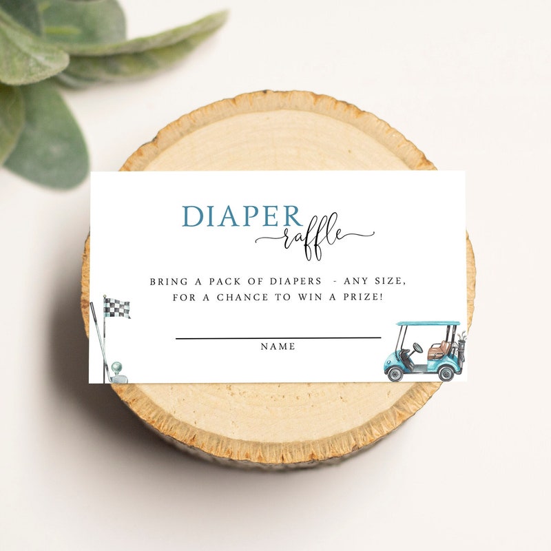 Diaper Raffle Signs Golf - Etsy