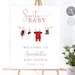 Editable and Printable Santa Baby Christmas Welcome Sign Template, Pink ...