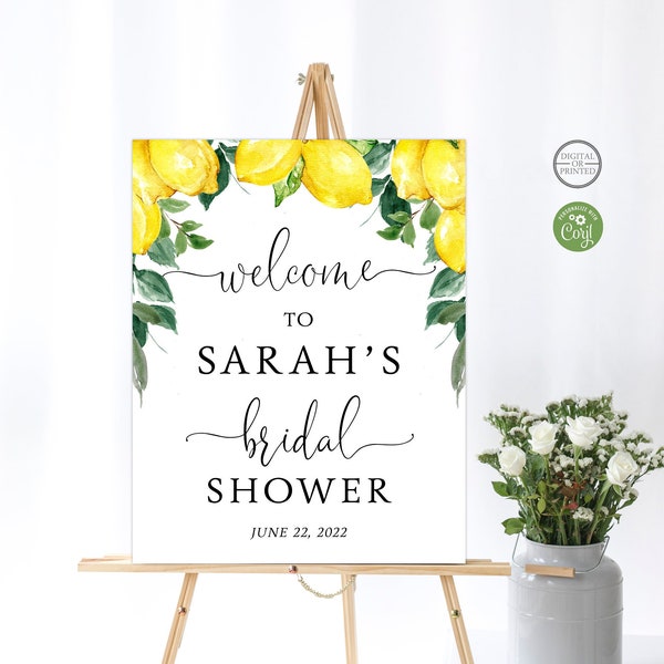 Lemon Bridal Shower Welcome Sign - Etsy