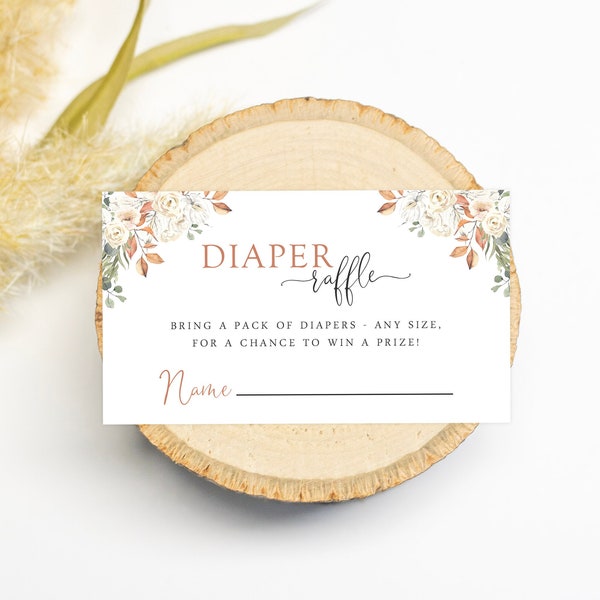 Fall Themed Diaper Raffle Cards - Etsy