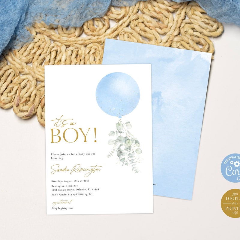 Boy Baby Shower Invitation - Etsy