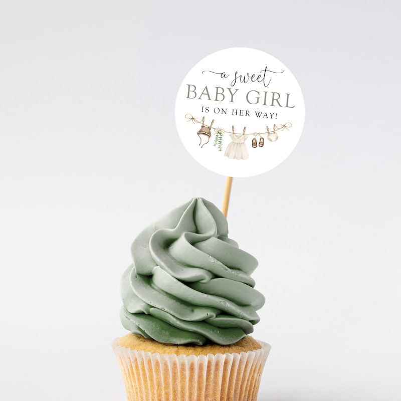 Baby Girl Cupcake Toppers - Etsy