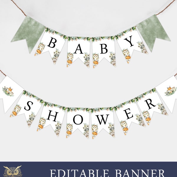 Woodland Banner - Etsy