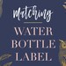 Matching Water Bottle Labels, Matching Party Coordinates, Digital or ...