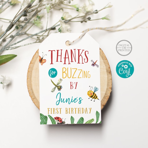 Bug Birthday Favor Tags | Insect Birthday Party Favor Tag | Kids Bday ...
